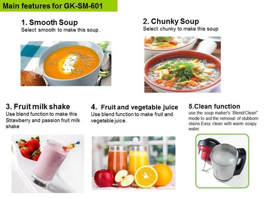 Multifunction Intelligent control systems prevents dry burning super soup maker GK-SM-601 supplier