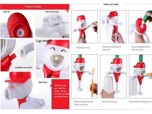 Automatic toothpaste dispenser with toothbrush holder GK-Wy-080923 supplier