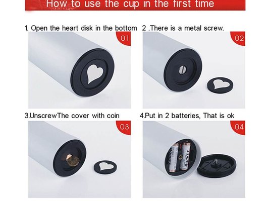 Magic heart cup,touch sensing cup,Spin mug，Color chage LED Mug GK-A-004 supplier