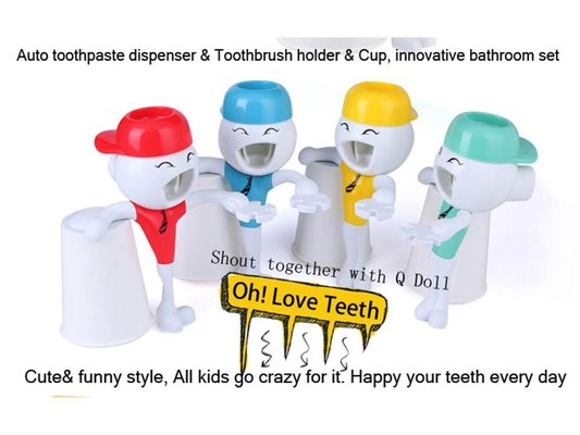 Novelty Automatic toothpaste dispenser with toothbrush holder GK-Wy-080923 supplier