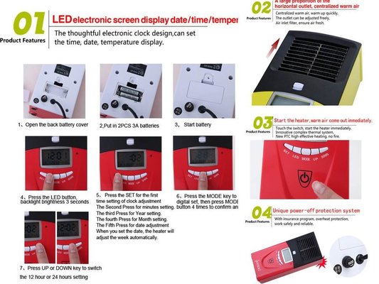 Novelty mini portable small gas room heaters of air conditioner shape GK-FANW-05 supplier