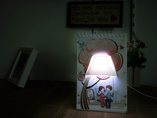 Page book USB Calendar light stylish magic color changing GK-CLB-01 supplier