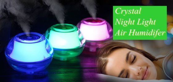 Mini USB LED Aroma Crystal night light humidifier,ultrasonic Aromatherapy Nebulizer/Mist supplier