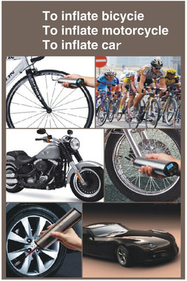Electric Mini stainless steel Portable Bicycle compact tyre inflator AP-108 supplier