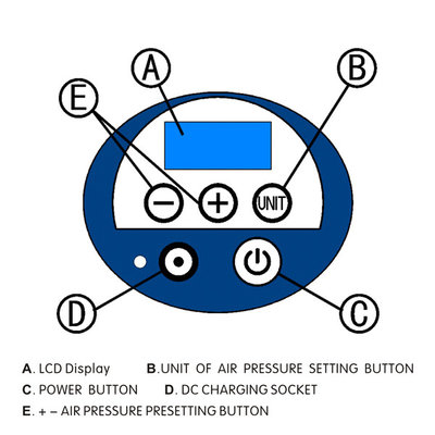 Electric Mini stainless steel Portable Bicycle compact tyre inflator AP-108 supplier