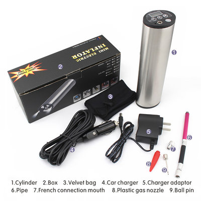 Electric Mini stainless steel Portable Bicycle compact tyre inflator AP-108 supplier