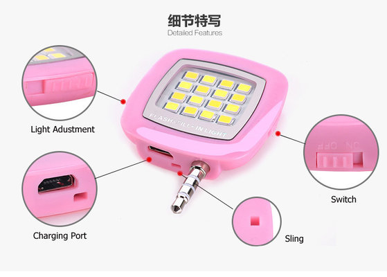 LED FLASH light for Camera Mini Selfie Sync for IOS Android with USB Cable GK-FL01 supplier