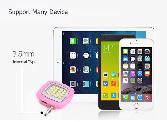 LED FLASH light for Camera Mini Selfie Sync for IOS Android with USB Cable GK-FL01 supplier
