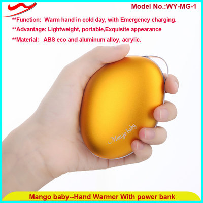 Innovative usb rechargeable mini electronic hand warmer With power bank WY-MG-01 supplier