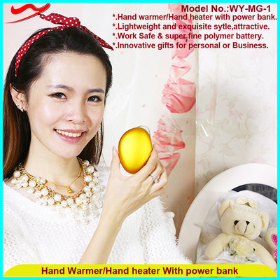 Innovative usb rechargeable mini electronic hand warmer With power bank WY-MG-01 supplier