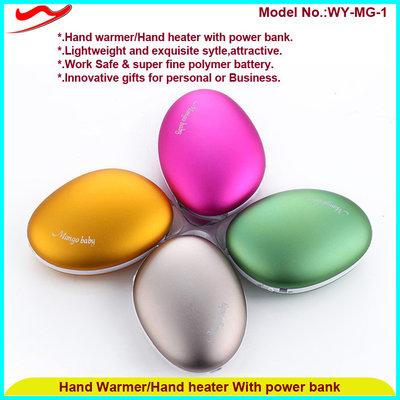 Innovative usb rechargeable mini electronic hand warmer With power bank WY-MG-01 supplier
