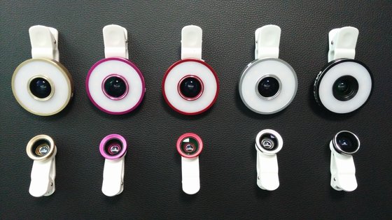 6 in 1 LED Night Using Selfie Sync Effect Micro Fisheye Wide Lens for Camera, Phone FS-01 supplier