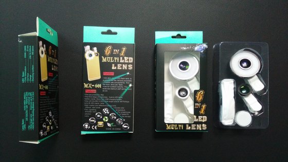 6 in 1 LED Night Using Selfie Sync Effect Micro Fisheye Wide Lens for Camera, Phone FS-01 supplier