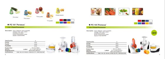 3 in 1 food processor ( Fruit ice cream maker/Slicer/Citrus Juicer) PC101 supplier