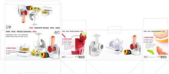 3 in 1 food processor ( Fruit ice cream maker/Slicer/Citrus Juicer) PC101 supplier