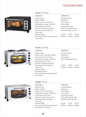 Toaster oven in home appliance Kitchen convection Vertical  toaster oven GK-T0-34K supplier