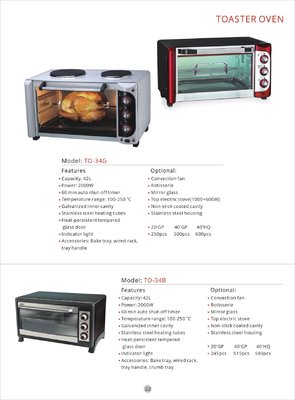 Toaster oven in home appliance Kitchen convection Vertical  toaster oven GK-T0-34G supplier