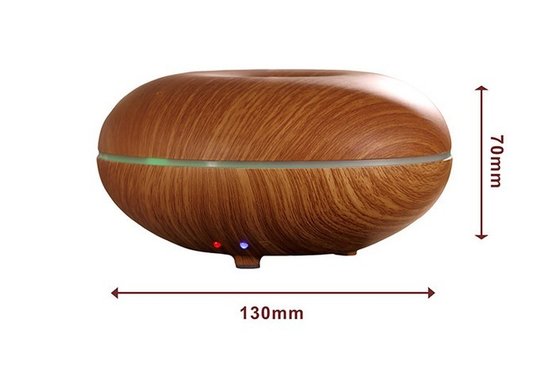 Ultrasonic electric portable aromatherapy essential oil diffuser wood with 7LED light 100ml GK-HU01 supplier