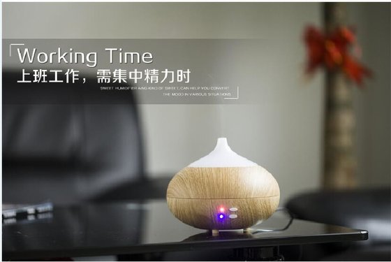 Ultrasonic electric portable aromatherapy essential oil diffuser wood with 7LED light GK-HU07 supplier