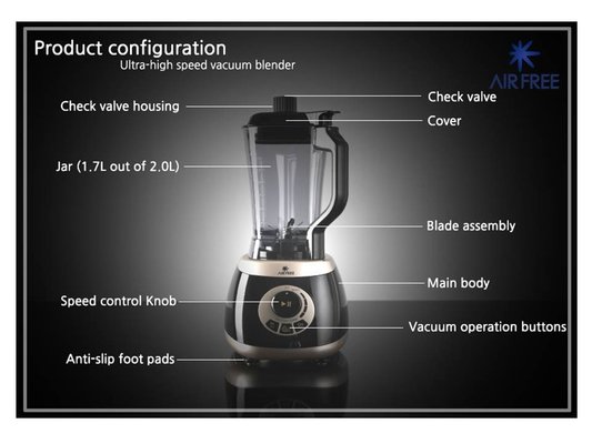 Made in Korea 800W Vacuum Blender / OZEN Vacuum Blender / Vidia Vacuum Blender / Kuvings vacuum blender BL-001 supplier