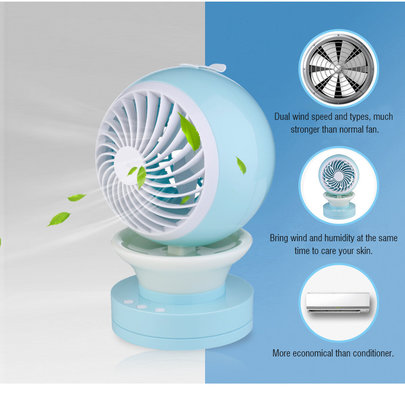 Mulit-function Extremely Mini Cool Fan Strong Wind Spray Mist Dual Speed Night Light Humidifier Beauty  GK-CF02 supplier