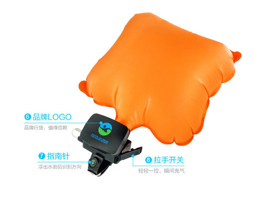 Underwater self rescue bracelet swimming inflate balloon floating lifesaving wristband GK-SW01 supplier