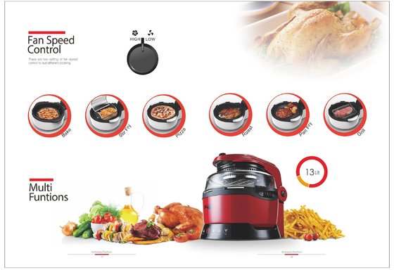 Multifunctional of Rotary fat and oil free AIR FRYER/Halogen oven New generation GK-TK-04D supplier