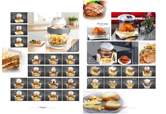 1.2L Halogen Oven lifting base with arm Multifunctional of Rotary fat and oil free AIR FRYER GK-CKY-688D supplier