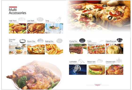 1.2L Halogen Oven lifting base with arm Multifunctional of Rotary fat and oil free AIR FRYER GK-CKY-688D supplier