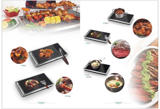 Glass Frying Pan Far infrared heatup Touch control panel Easy to clean GK-DJ-88 supplier