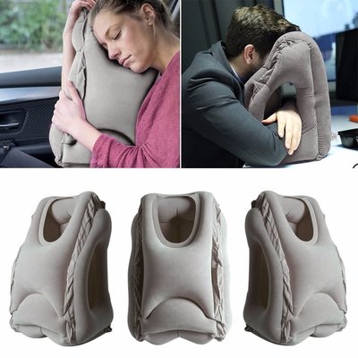 Woollip Air Pillow Travel Grey soft inflatable body Pillow for Travel Sleeping Portable Body head Support  GK-TP01 supplier
