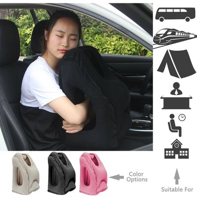 Woollip Air Pillow Travel Grey soft inflatable body Pillow for Travel Sleeping Portable Body head Support  GK-TP01 supplier