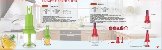 Pineapple Corer Slicer Bowl with a handle for easy carrying SF109P supplier