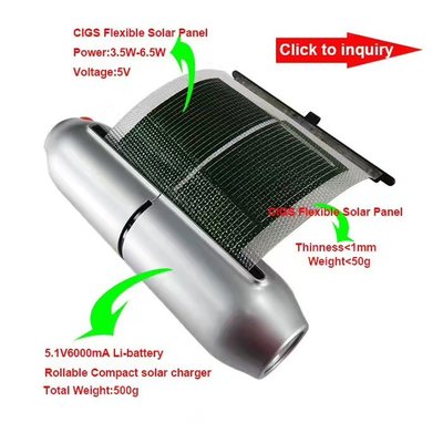 Rollable Solar Full Charger with Flash Function ALL IN 1 GK-SC01 supplier