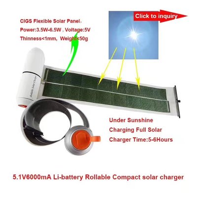 Rollable Solar Full Charger with Flash Function ALL IN 1 GK-SC01 supplier