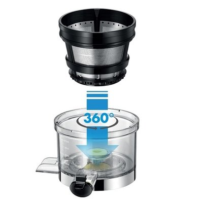 Stainless Steel Screw Extracteur de jus 360 degree strainer assembly wide mouth slow juicer GK-SS01 supplier