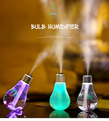 Innovation Bulb design Humidifier colorful light makes romantic atmosphere with decorative stone GK-Blub01 supplier