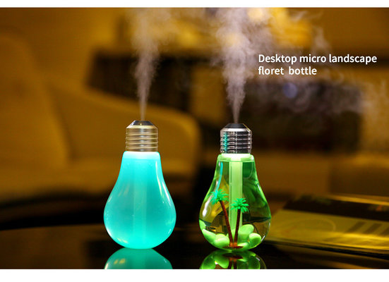 Innovation Bulb design Humidifier colorful light makes romantic atmosphere with decorative stone GK-Blub01 supplier