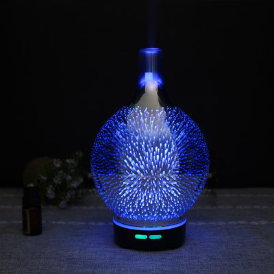 Popular 3D Glass Natural Essential Oil Diffuser Color Changing Super Decorative Glass Humidifier RY32D supplier