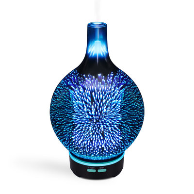 Popular 3D Glass Natural Essential Oil Diffuser Color Changing Super Decorative Glass Humidifier RY32D supplier