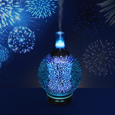 Popular 3D Glass Natural Essential Oil Diffuser Color Changing Super Decorative Glass Humidifier RY32D supplier
