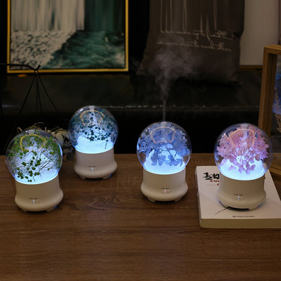 Real Flower ultrasonic essential oil humidifier aromatherapy diffuser with usb GK-FL01 supplier