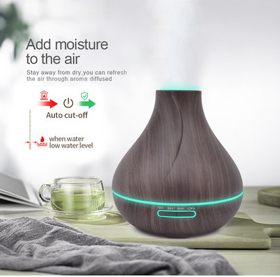 Mini Aroma Essential Oil Diffuser, Wood Grain Cool Mist Humidifier for Office Home Study Yoga Spa GK-YX-100 supplier