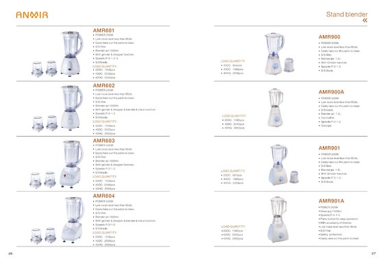 Wholesale household kitchen electric manual stand table blender mixer/BPA FREE GK-AMR601 supplier