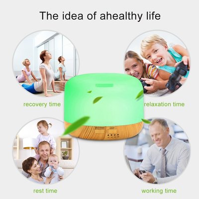 7 Color Changing LED Light Aromatherapy Essential Oil Diffuser 300ml air ultrasonic humidifier Wood Grain Y3102 supplier
