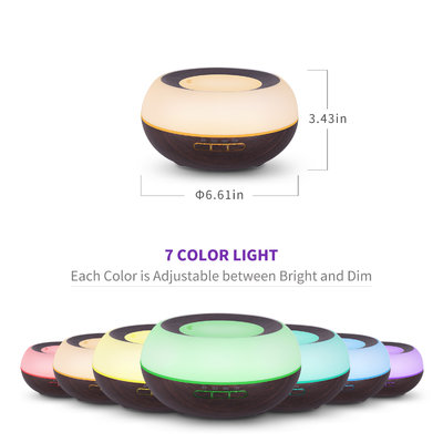 7 Color Changing LED Light Aromatherapy Essential Oil Diffuser 300ml air ultrasonic humidifier Dark Wood Grain RY25C supplier