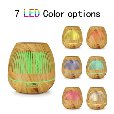 7 Color Changing LED Light Aromatherapy Essential Oil Diffuser 400ml air ultrasonic humidifier Light Wood color GK-W01 supplier