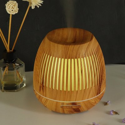 7 Color Changing LED Light Aromatherapy Essential Oil Diffuser 400ml air ultrasonic humidifier Light Wood color GK-W01 supplier