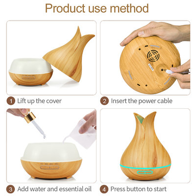 7 Color Changing LED Light Aromatherapy Essential Oil Diffuser air ultrasonic humidifier Light Wood color GK-YX-08-W supplier
