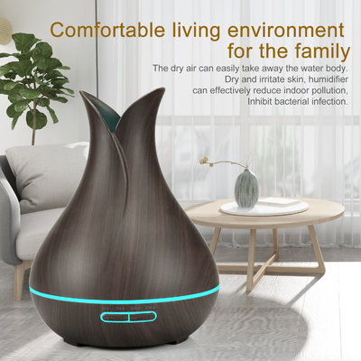 7 Color Changing LED Light Aromatherapy Essential Oil Diffuser air ultrasonic humidifier Light Wood color GK-YX-08-W supplier